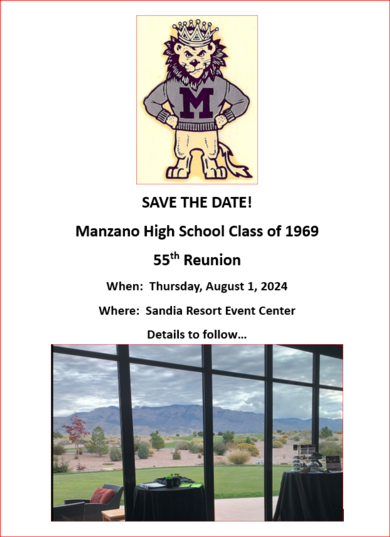 Manzano High School Class of 1969, Albuquerque, NM
